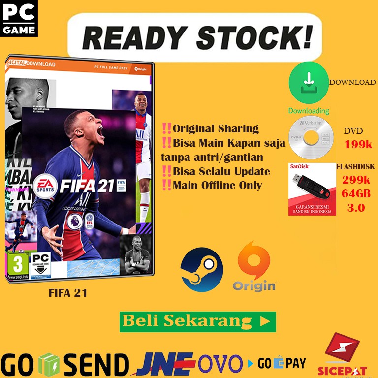 Jual FIFA 21 PC ORIGINAL ORIGIN + Last Update | Shopee Indonesia
