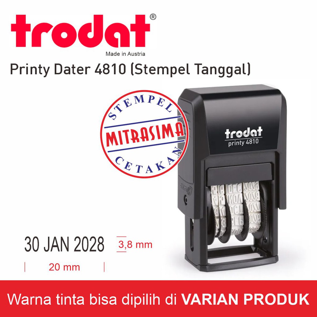 Jual Stempel Trodat 4810 ( Printy dater - Stempel tanggal ) | Shopee ...