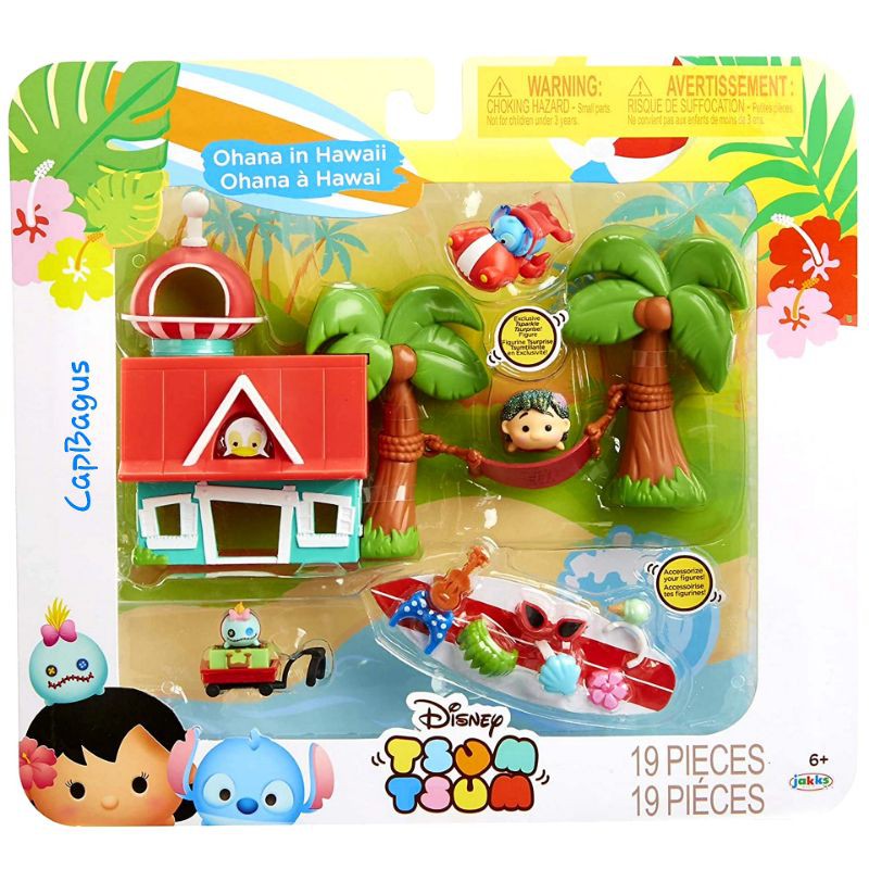 Jual Disney Tsum Tsum Playset Ohana in Hawaii lilo stitch scrump hawai ...