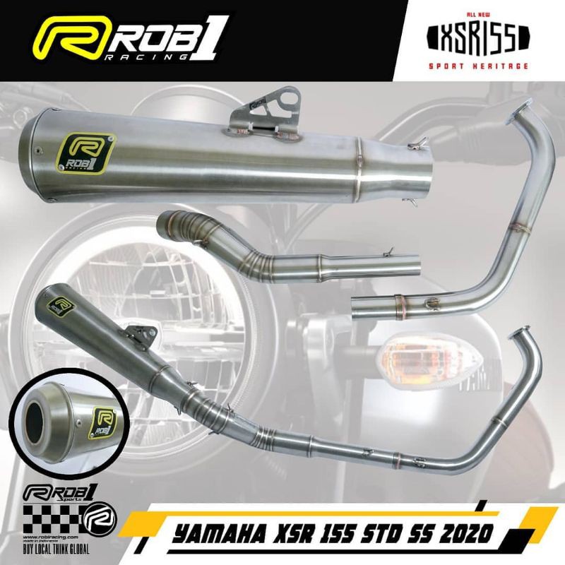 Jual Knalpot Rob1 Stainless Leher Bawah Yamaha XSR 155 100% Asli ...