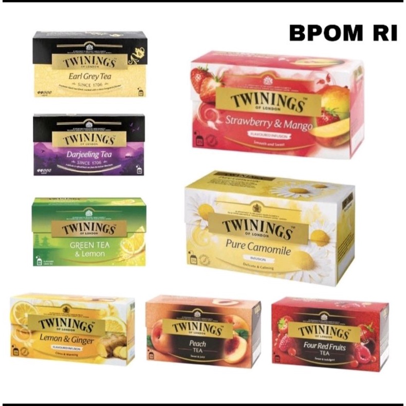 Jual twinings tea all variant (camomile,white tea,peppermint dll ...