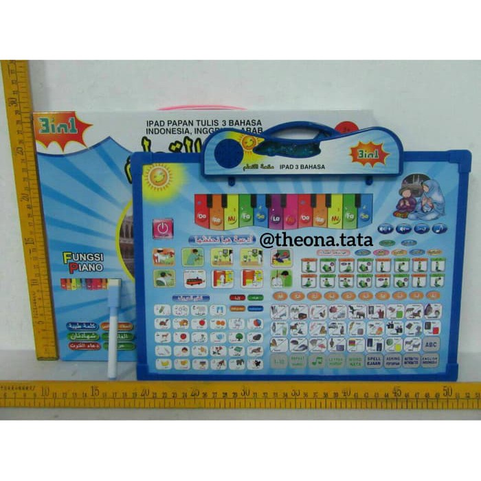 Jual Playpad Anak Muslim 3 Bahasa iPad Arab + Layar Papan Tulis + Piano ...