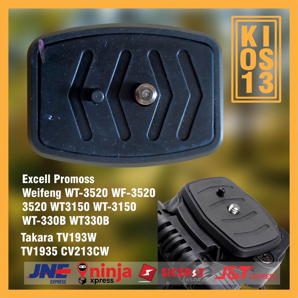 Jual Quick Release Plate Plat dudukan Tripod Monopod Weifeng WF WT-3520 WT-3150 WT3150 WF-3520 ...