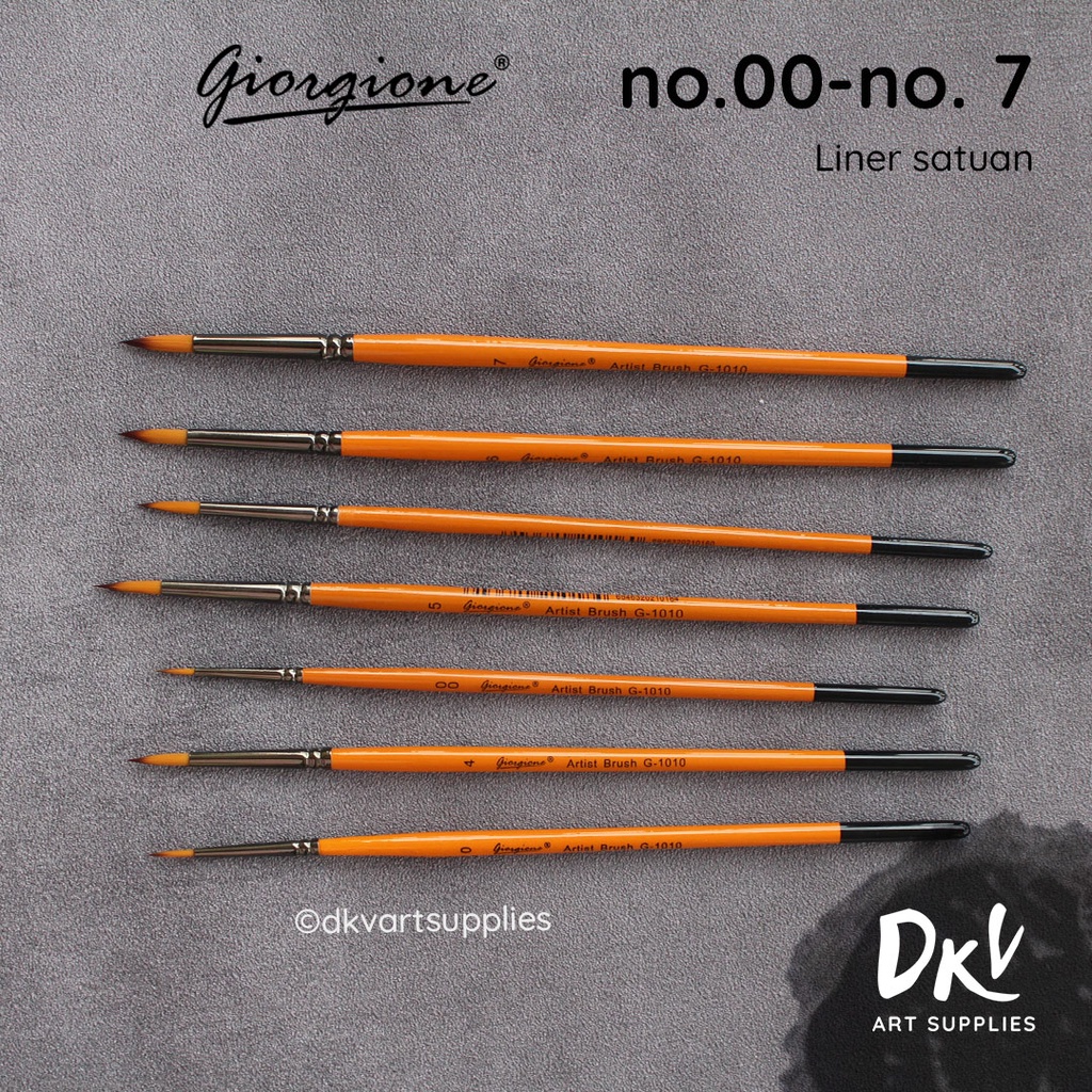 Jual Giorgione Round Brush Kuas Lukis Bulat Satuan G-1010 No. 00 / 01 ...
