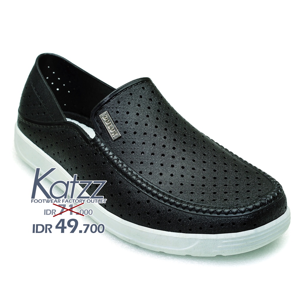 Jual Katzz - Sepatu Pantofel Karet Pria Hitam putih - Sepatu Karet Pria ...