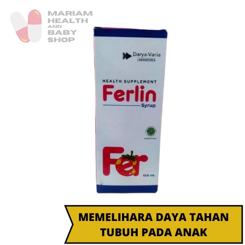 Jual Ferlin Sirup 100ml Rasa Strawberry | Suplemen Vitamin dan Zat Besi ...
