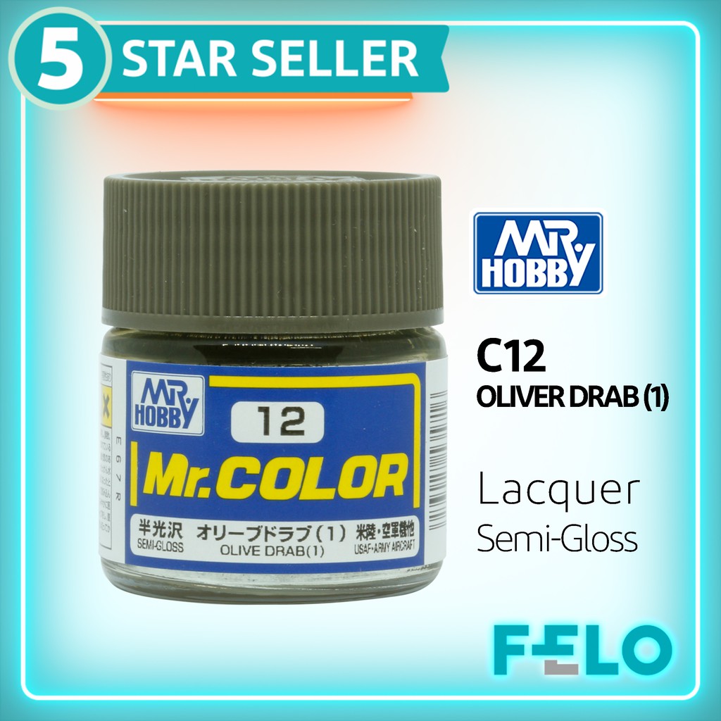 Jual CAT GUNDAM - MOKIT MR COLOR OLIVE DRAB C 12 / MR HOBBY C12 ...