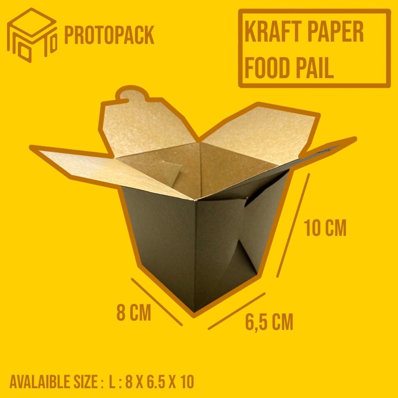 Jual Food pail L / paper rice box / packaging tempat makan | Shopee ...