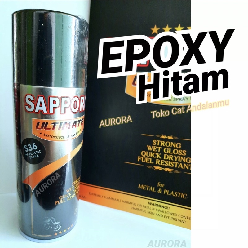 Jual SAPPORO ULTIMATE EPOXY HITAM S36 PP PLASTIC BLACK epoksi poksi ...