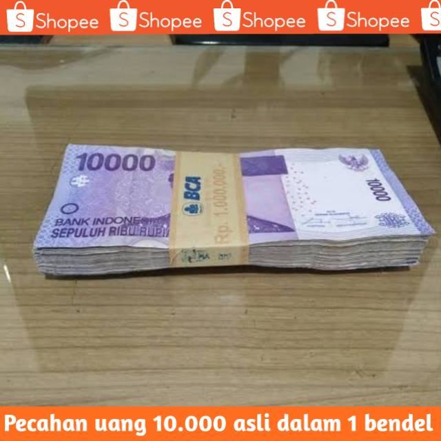 Jual UANG 10.000 SATU BENDEL | Shopee Indonesia