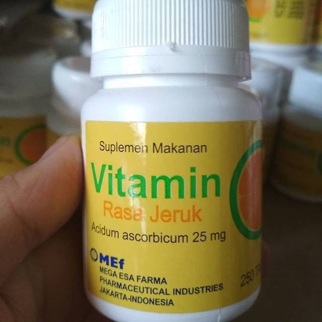 Jual VITAMIN C 25MG 250'S isi 250 TABLET MEF (BOTOL) - Vit Daya Tahan ...