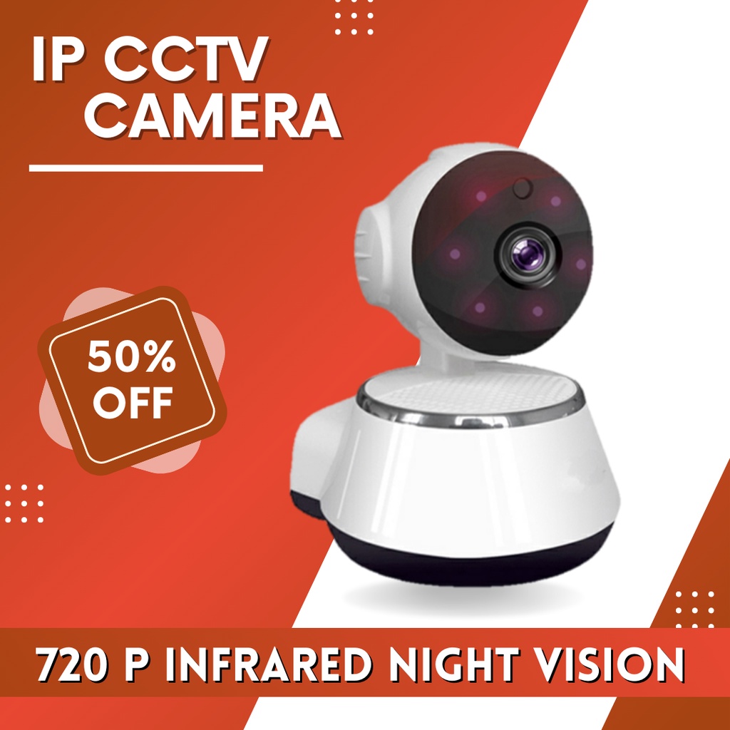 Jual CCTV IP camera wifi HD 720 P V380 / kamera cctv wifi / cctv v380 ...
