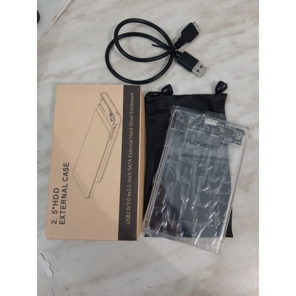 Jual Case External Hardisk 2.5" HDD Sata Enclosure Transparant USB 3.0 - Casing Harddisk ...