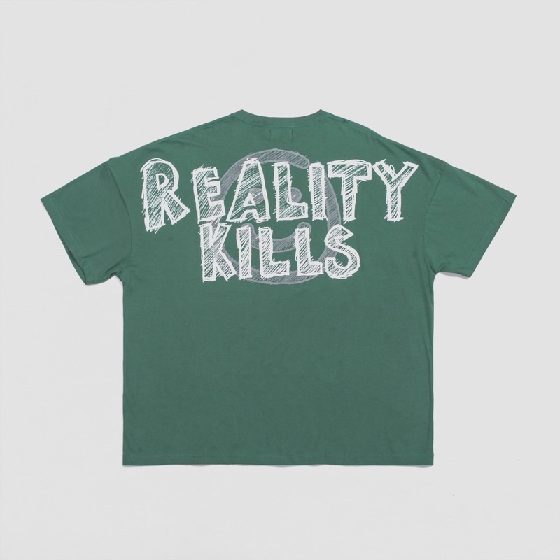 Jual FAITH FADE UTOPIA - Reality Kills Wide Oversized Tee (Dusty Green ...