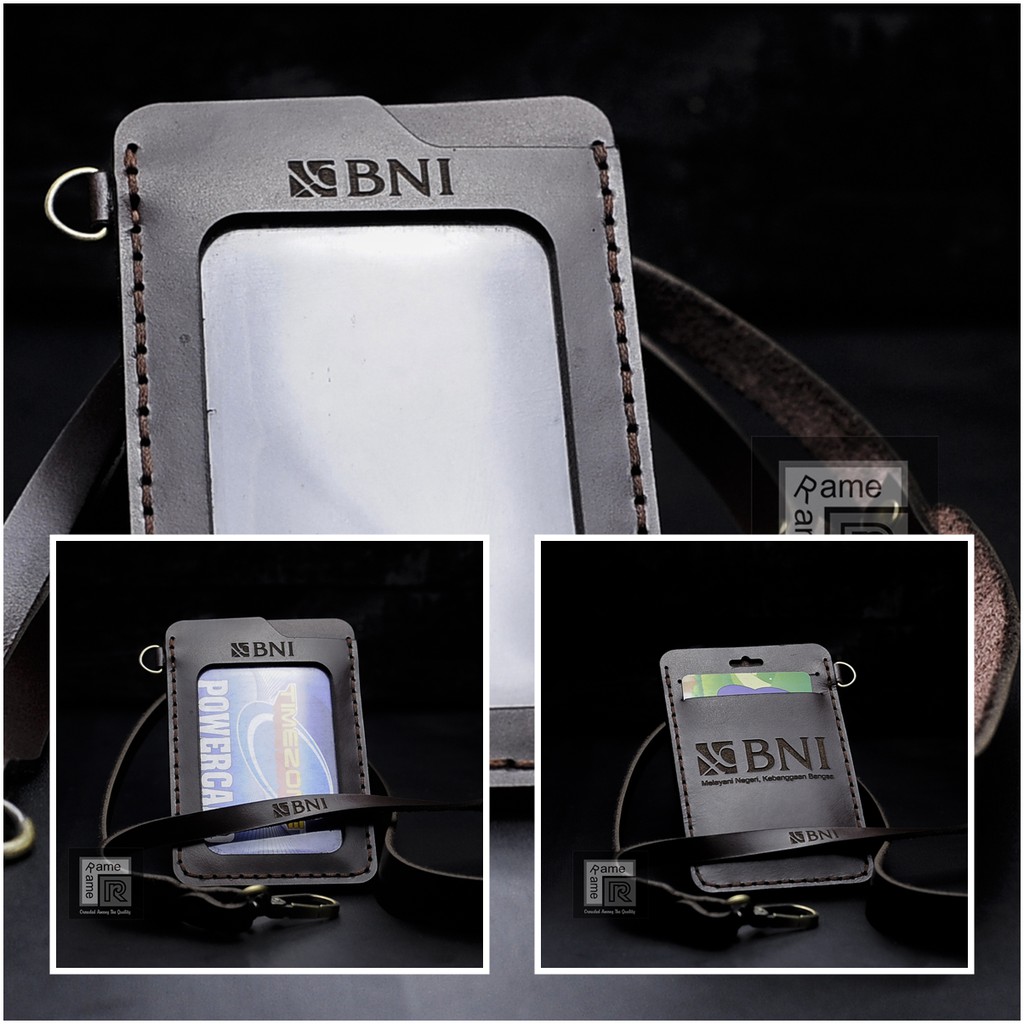 Jual Id Card Kulit Name Tag Bank BNI | Shopee Indonesia