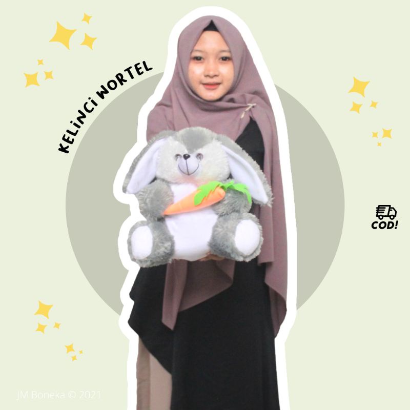 Jual BONEKA KELINCI WORTEL TELINGA PANJANG / RABBIT CARROT KECIL MURAH ...
