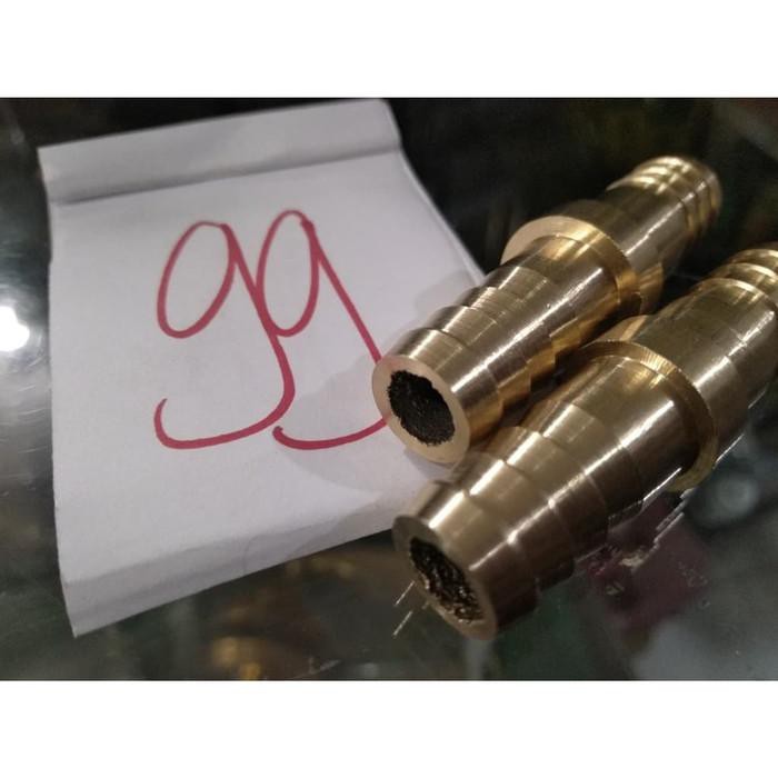 Jual Unik sambungan selang 1/4 inch I lurus dobel besi kuning fitting ...