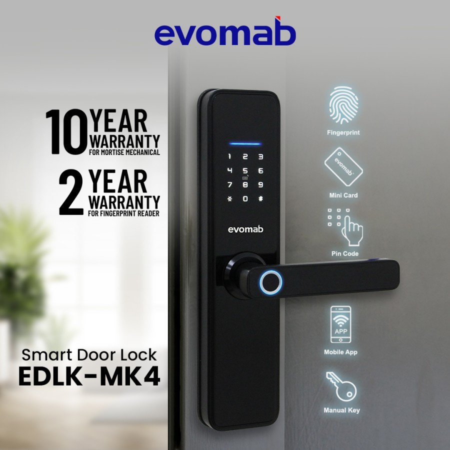 Jual Smart Door Lock/ Digital Door Lock Evomab EDLK-MK4 Wifi Smart Lock ...