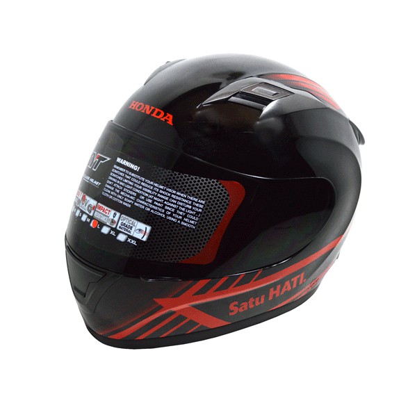 Jual HONDA BLACK RED HELMET (FULL FACE) | Shopee Indonesia