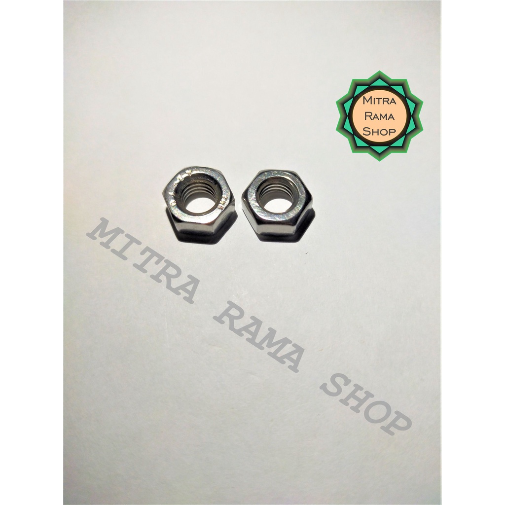 Jual Mur Baut Stainless Steel SUS 304 M6 (MINIMAL PEMBELIAN 10-PCS) | Shopee Indonesia
