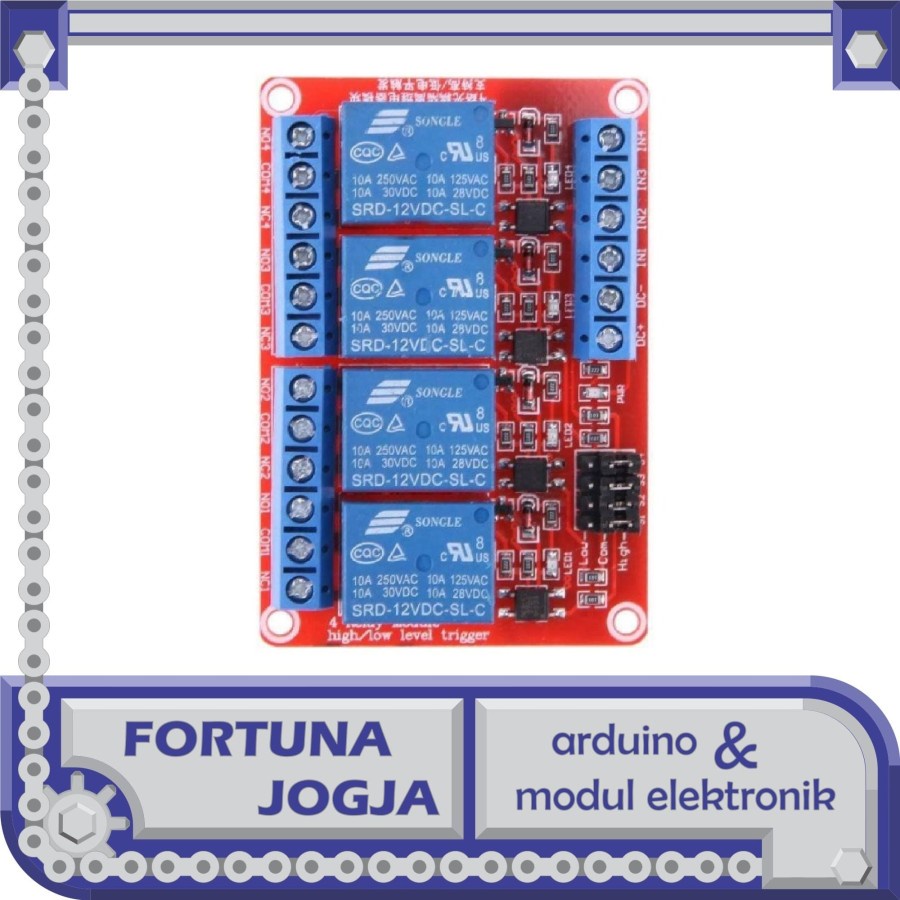 Jual Modul Relay 4 Channel 12V DC | Shopee Indonesia