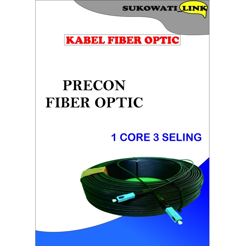 Jual Kabel FTTH Dropcore Fiber Optic PRECON 1core 3seling | Shopee ...