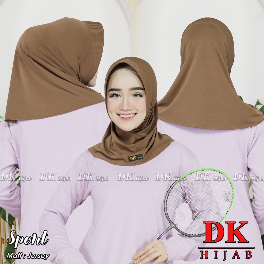 Jual Jilbab Sport Bergo Marshanda Jersey Premium DK | Shopee Indonesia