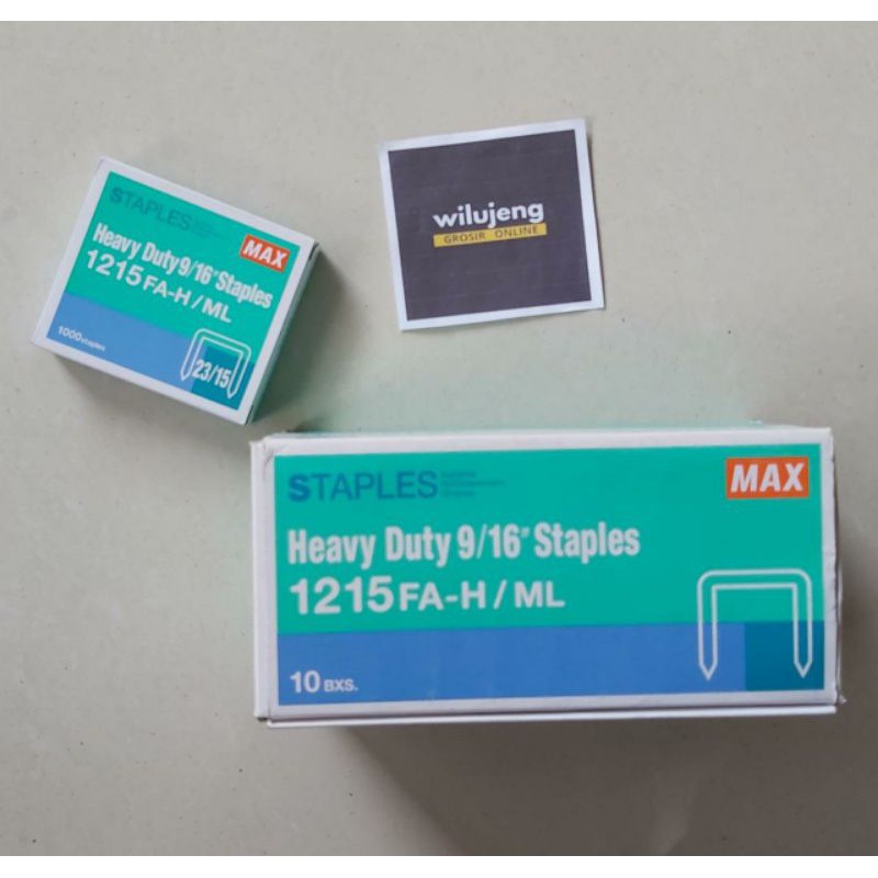 Jual Isi Staples Heavy Duty 9/16' 1215 FA-H MAX (pcs) (138gr) | Shopee ...