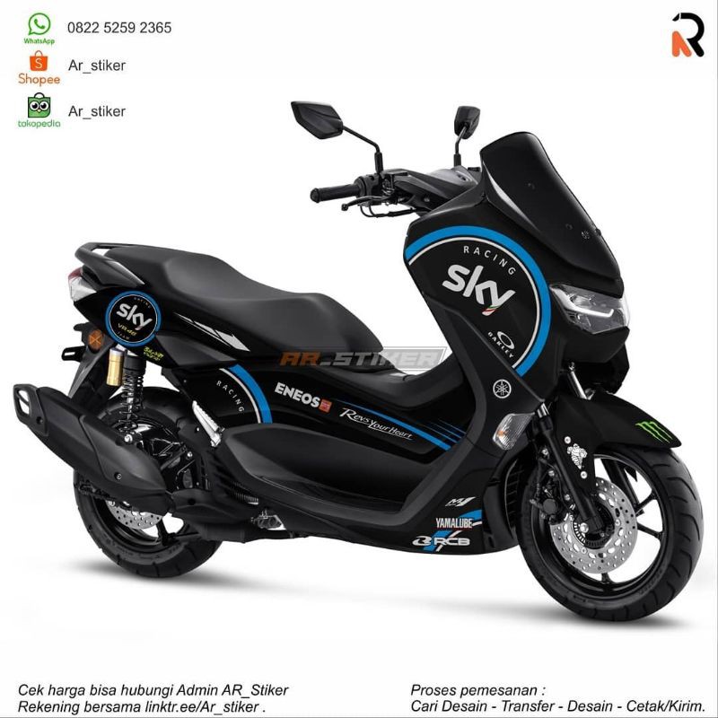 Jual Decal sticker Yamaha All Nmax Livery Sky Vr46 | Shopee Indonesia