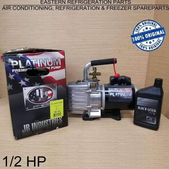 Jual {{{{}}] VACUUM PUMP JB PLATINUM DV-142N-250EU 1/2 HP 5 CFM 230V USA ( 1/2 PK ) | Shopee ...