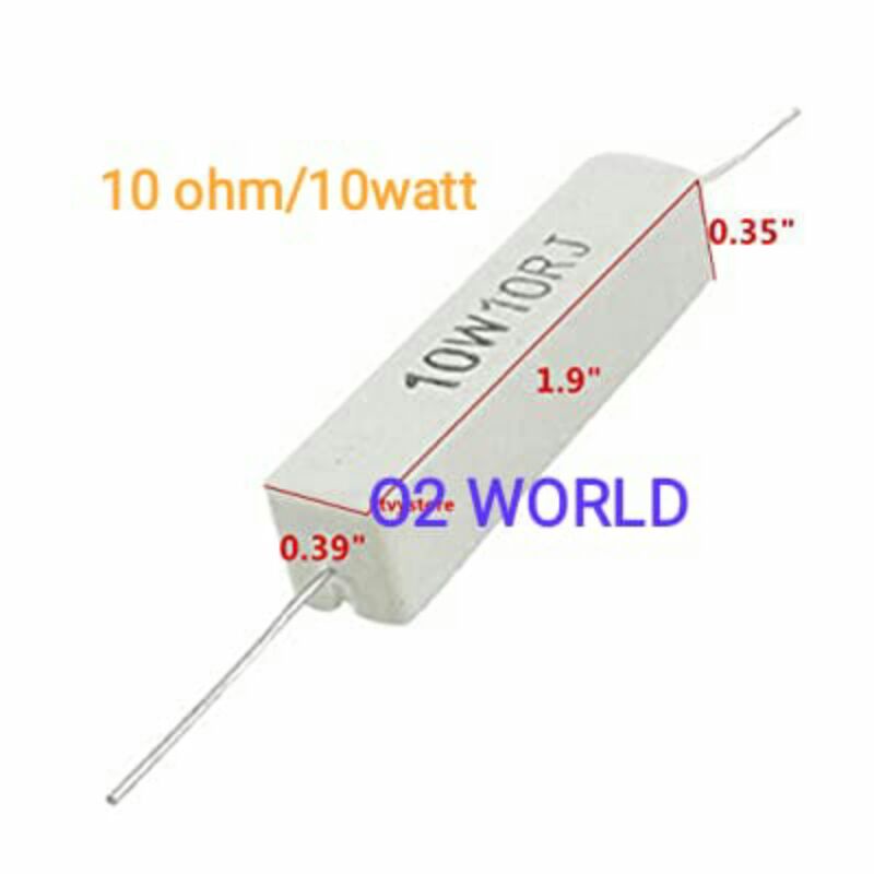 Jual resistor kapur 10 ohm 10 watt 5% resistor batu | Shopee Indonesia