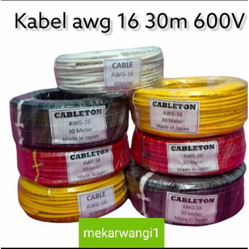 Jual Kabel awg 16 30Meter 600v serabut silver | Shopee Indonesia