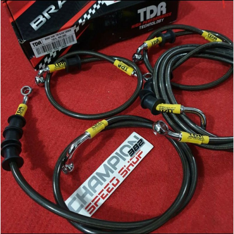 Jual Brake Line Hose Selang Rem Depan Belakang TDR Racing Yamaha All New NMAX 2020 ABS Black ...