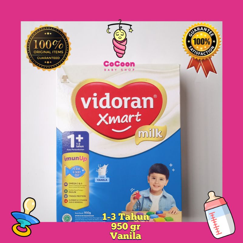Jual Susu Formula Bayi Vidoran 1 1+ 1-3 Tahun Xmart Vanilla Vanila 950 ...