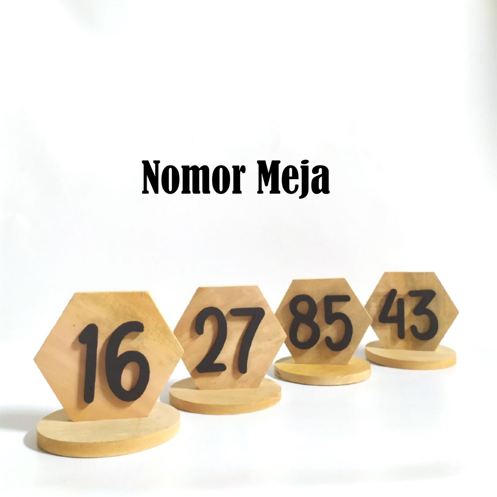 Jual Nomor Meja Kayu Nomor Meja unik Lasercut Plakat nomer meja urutan meja makan | Shopee Indonesia