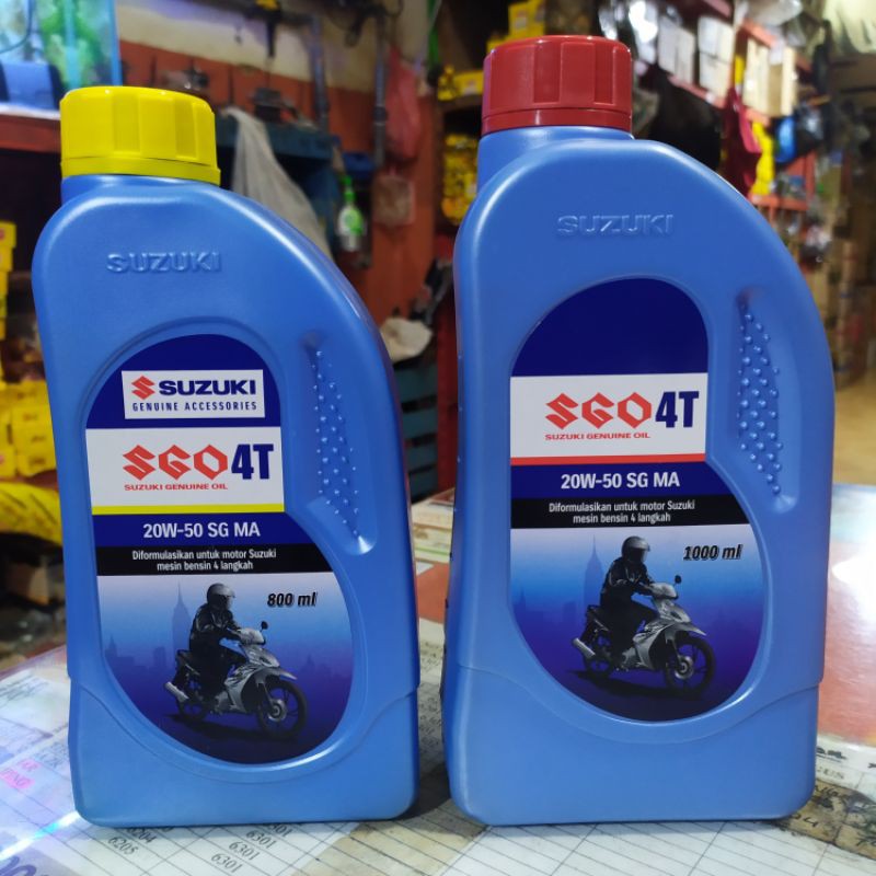 Jual SGO SUZUKI GENUINE OIL 4T 0,8L / 800ML DAN 1L / 1000ML SAE 20W-50 SG MA OLI MESIN SEPEDA ...
