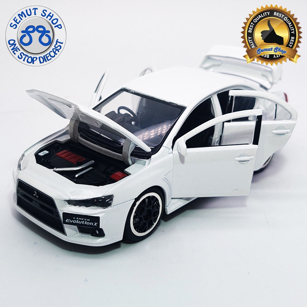 Jual JackieKim Diecast 1:32 Mitsubishi Lancer Evolution X Metalic White ...