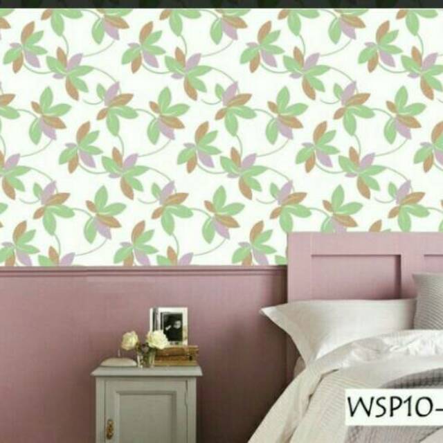 Jual Wallpaper Sticker daun daun uk 10 meter x 0,45 meter | Shopee ...