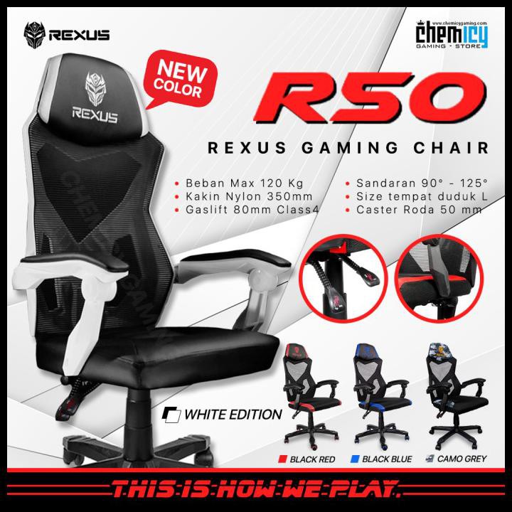 Jual Rexus Rgc R50 Gaming Chair - Biru | Shopee Indonesia
