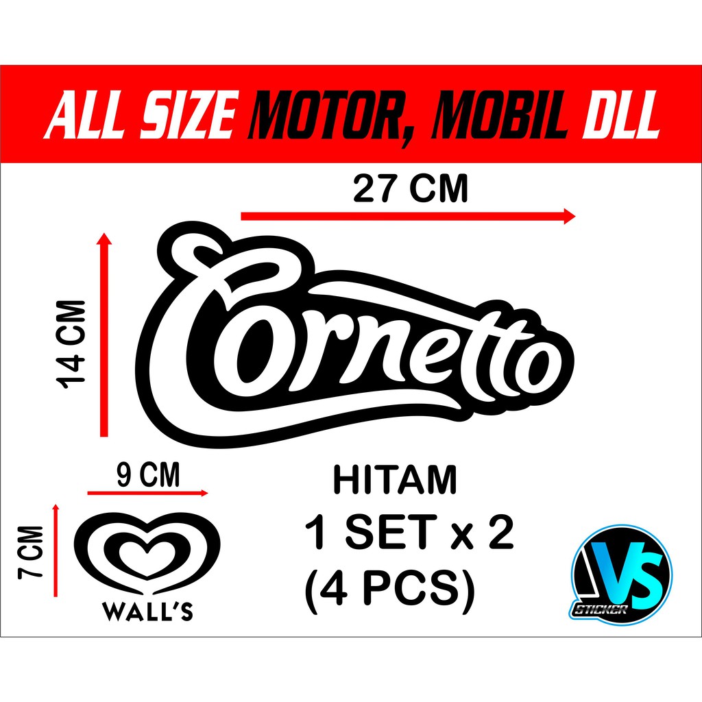 Jual Stiker Scoopy CORNETTO Cutting Sticker Scoopy & All Size Motor ...