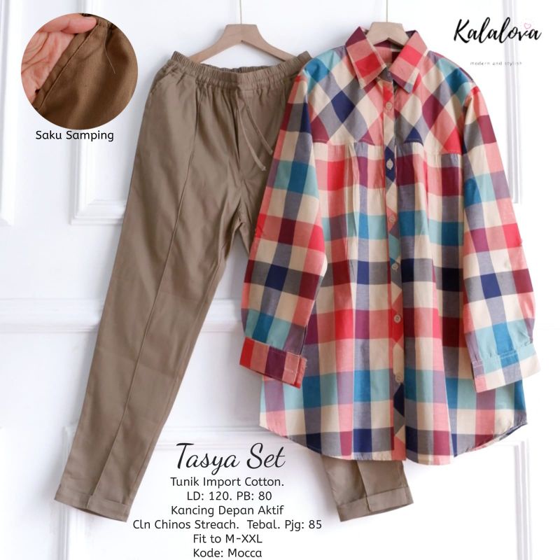 Jual Kalalova tasya set kotak-kotak 3 varian warna | Shopee Indonesia