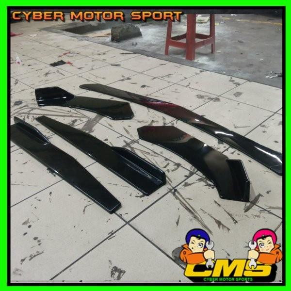 Jual body kit wide body lips bumper depan dan side skirt universal ...
