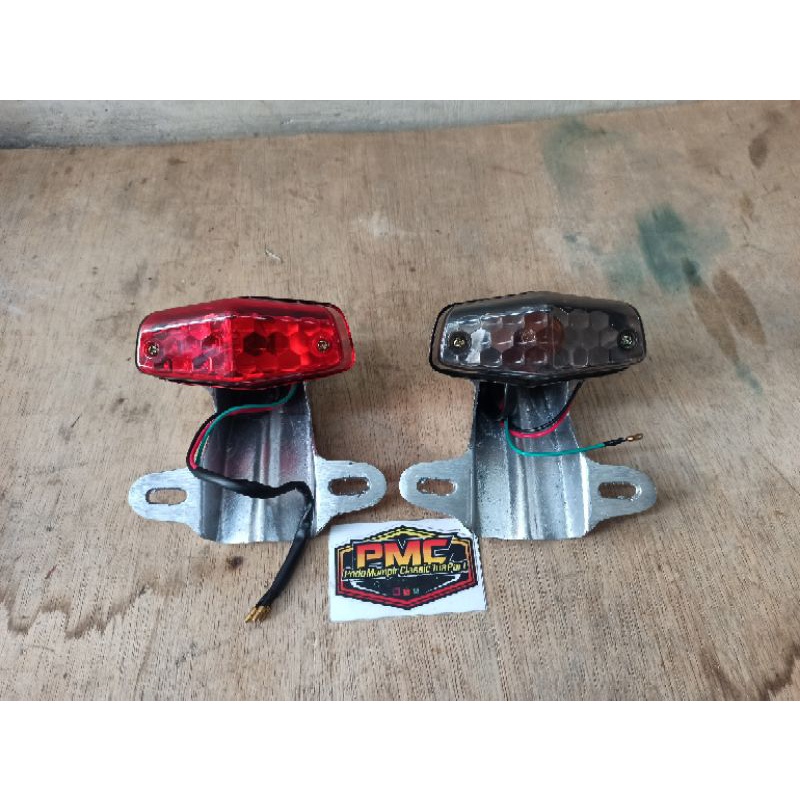 Jual STOPLAMP CB STOPLAMP BSA DIAMOND BOLP MERAH DAN SMOKE HITAM SET ...