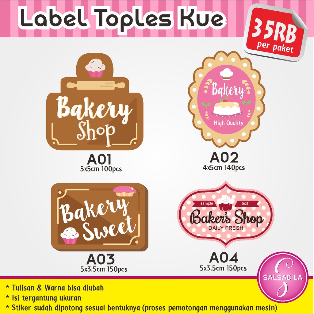 Jual Stiker Toples / stiker kue / label kue murah 35rb | Shopee Indonesia