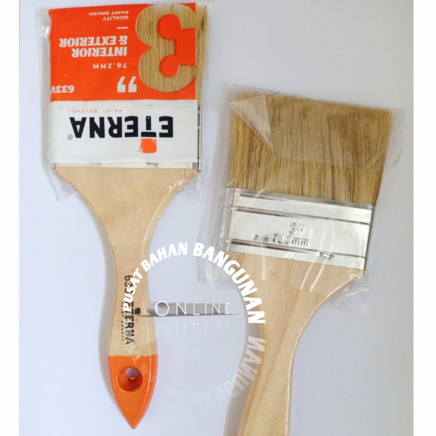 Jual Kuas cat Eterna 633 3" inch kuas tembok besi kayu - Paint Brush ...