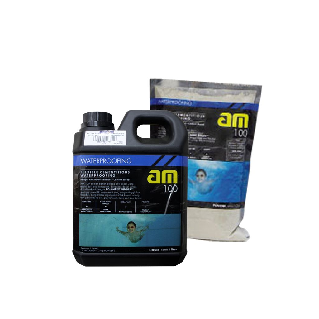Jual SEMEN WATERPROOFING AM 100 1 LT MX | Pelapis Anti Bocor | Shopee ...
