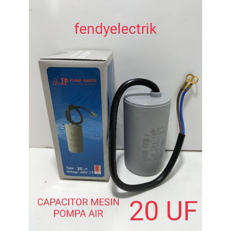 Jual KAPASITOR/KAPACITOR Bulat MESIN POMPA AIR 20 UF 450V JP | Shopee Indonesia