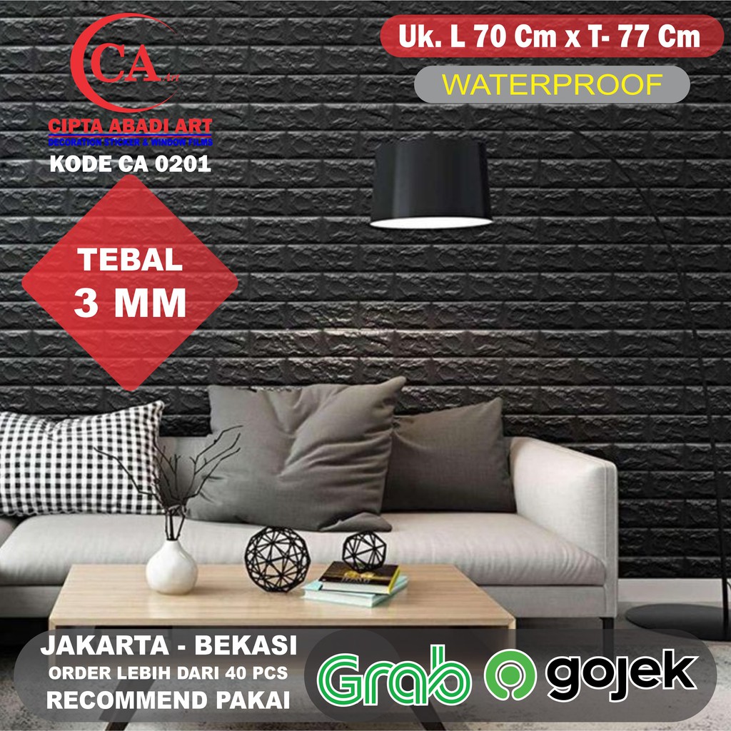 Jual Wallpaper Stiker Dinding Batu Bata 3D FOAM Wallfoam ,Stiker ...