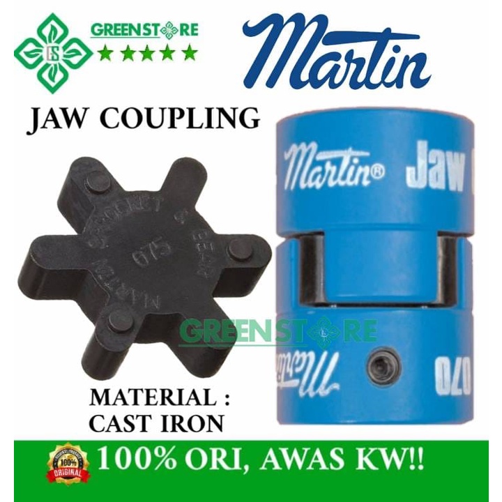 Jual JAW COUPLING MARTIN ML095 MAX BORE 28mm MAT CAST IRON WITH RUBBER ...