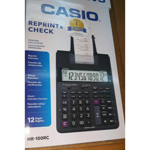 Jual Casio HR100RC Kalkulator Struk | Shopee Indonesia